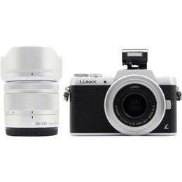 Lumix DMC-GF7 - Silber/Schwarz + Panasonic Lumix G Vario 12-32 mm f/3.5-5.6 + 35-100 mm f/4-5.6 f/3.5-5.6 + f/4-5.6