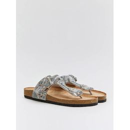 Bellucci Zehentrenner in Silber - 67% | Größe 39 | Damen-sandalen