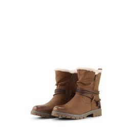Tom Tailor Damen Wasserfeste Stiefel mit F&uuml;tterung, braun, Uni, Gr. 36