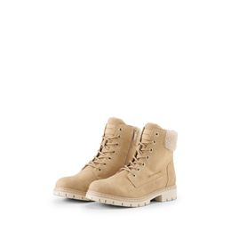 Tom Tailor Damen Wasserdichte Stiefel mit F&uuml;tterung, beige, Uni, Gr. 38