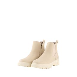 Tom Tailor Damen Gefütterte Stiefeletten mit Gummieinsatz, beige, Uni, Gr. 36