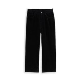 Tom Tailor Jungen Baggy Cord Hose, schwarz, Uni, Gr. 176