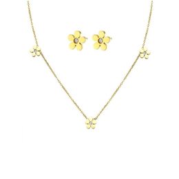 Hey Happiness Schmuckset 'Forget-Me-Not' Damen Gr&ouml;&szlig;e One Size gold