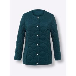 WITT Damen Steppjacke mit Paspelierung, petrol, Gr&ouml;&szlig;e 42