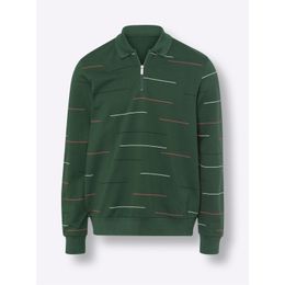 WITT Herren Sweatshirt im Ringel-Look, moos-bedruckt, Gr&ouml;&szlig;e 44/46