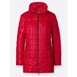 WITT Damen Steppjacke mit 2-Wege-Rei&szlig;verschluss, rot, Gr&ouml;&szlig;e 40
