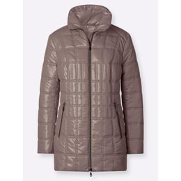 WITT Damen Steppjacke mit 2-Wege-Rei&szlig;verschluss, dunkeltaupe, Gr&ouml;&szlig;e 50