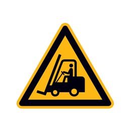 SafetyMarking Warnschild Aluminium SL 315 mm Warnung vor Flurf&ouml;rderzeugen ; WOLK (11.A8235)