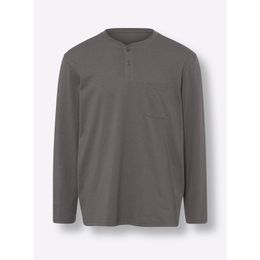 WITT Herren Schlafanzug-Shirt, anthrazit, Gr&ouml;&szlig;e 48/50