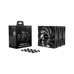 be quiet! Pure Wings 3 120mm PWM high-speed 3-Pack, Geh&auml;usel&uuml;fter schwarz, 3er-Pack, 120 mm