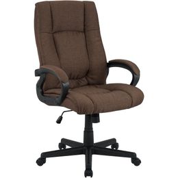 CLP Bürostuhl ergonomisch mit Rollen und Höhenverstellung, Chefsessel höhenverstellbar und Wippfunktion, rückenschonend, Drehstuhl Sparta
