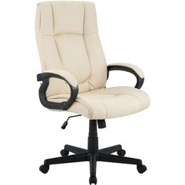 CLP Bürostuhl ergonomisch mit Rollen und Höhenverstellung, Chefsessel höhenverstellbar und Wippfunktion, rückenschonend, Drehstuhl Sparta