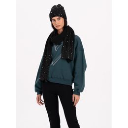 Mylavie By Sarah Harrison Schal 'Knitted scarf with glitter' Damen Gr&ouml;&szlig;e One Size schwarz / wei&szlig;
