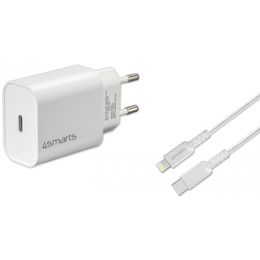 4smarts VoltPlug PD 20W Netzladegerät + USB-C auf Lightning Kabel