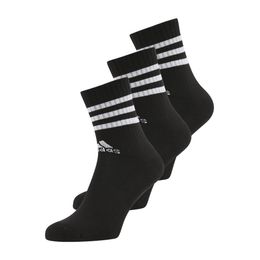 adidas Performance Sportsocken '3-Stripes Cushioned Crew 3 Pairs' Herren Gr&ouml;&szlig;e 49/51 schwarz / wei&szlig;