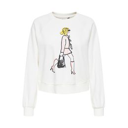 Only Sweatshirt 'LABINET' female size M Rose / Black / White