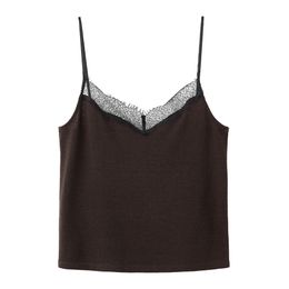 Mango Top 'VERONA' Damen Gr&ouml;&szlig;e XXL schoko / schwarz