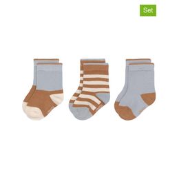 Lässig Lässig 3er-Set: Babysocken in Hellblau/ Hellbraun - 28% | Größe 19-22 | Babysocken-strumpfhosen