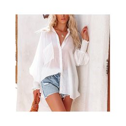 LA Angels Bluse in Wei&szlig; - 65% | Gr&ouml;&szlig;e M | Damen-blusen