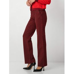 Toni Hose "Jenny" in Rot/ Schwarz - 61% | Größe 44 | Damenhosen