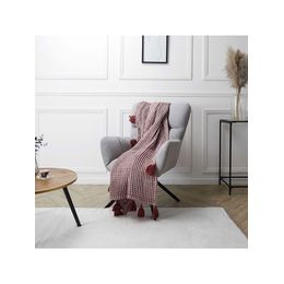 Ethnical Life Plaid in Rot - (L)150 x (B)120 cm - 64% | Decken