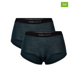 super.natural 2er-Set: Funktionspantys in Dunkelblau - 52% | Gr&ouml;&szlig;e XL | Damen-sportunterwaesche