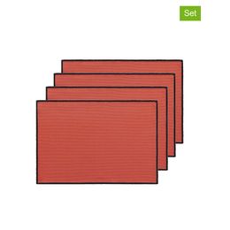 GAMUSI 4er-Set: Tischsets "Sabler" in Rot - 66% | Größe 35x50 cm |