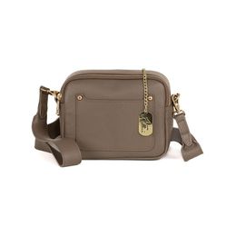 Anna Morellini Leder-Umhängetasche "Aldina" in Taupe - (B)22 x (H)18 x (T)11 cm - 75% | Damen-taschen