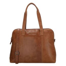 HIDE & STITCHES Leder-Schultertasche in Hellbraun - (B)36 x (H)28 x (T)12 cm - 63% | Damen-taschen