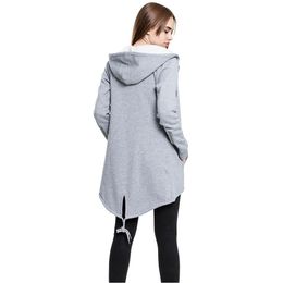 Urban Classics Sweatjacke in Grau - 57% | Gr&ouml;&szlig;e L | Damen-sweatshirts-jacken