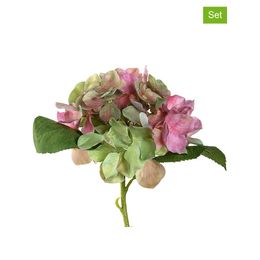 Leonardo 6er-Set: Kunstblumen ''Hortensie'' in Pink - (L)18 cm - 66% | Kerzen-vasen