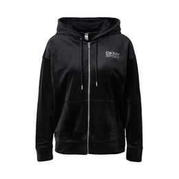 DKNY Performance Sportsweatjacke Damen Gr&ouml;&szlig;e XL schwarz / silber