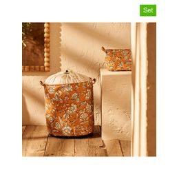 Bella Maison 2er-Set: Aufbewahrungskörbe "Indian" in Orange - 66% | Kisten-koerbe