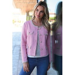 Bleu d'Azur Blazer "Faro" in Rosa - 77% | Größe 48 | Damenjacken