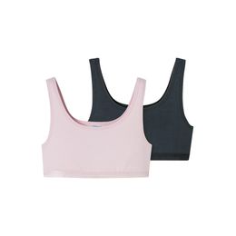 Schiesser Bustier ' 95/5 ' Mädchen Größe 140/152 hellpink / schwarz
