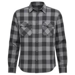 Langarmhemd BRANDIT "Brandit Herren Checked Shirt", Herren, Gr. S, US-Größen, schwarz (schwarz, grau), 100% Baumwolle, normal, Hemden