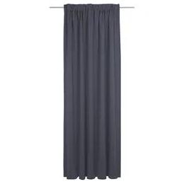 Vorhang ADAM "Uni Collection", blau (dunkelblau), B:142cm H:245cm, Baumwolle (Bio-Baumwolle), Gardinen, Blickdichter aus 100% Bio-Baumwolle