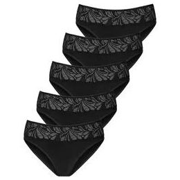 Jazz-Pants Slips Vivance, Damen, Gr. 40/42, schwarz, Obermaterial: 95% Baumwolle, 5% Elasthan. Spitze: 90% Polyamid, 10% Elasthan, unifarben, körpernah, Unterhosen, aus elastischer Baumwoll-Qualität
