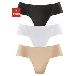Formstring Petite Fleur, Damen, Gr. 40/42, beige (beige, schwarz, weiß), Jersey, Obermaterial: 90% Baumwolle, 10% Elasthan (LYCRA SPORT). Meshfutter: 90% Polyamid, 10% Elasthan, unifarben, körpernah, Unterhosen, Bodyforming Slip aus elastischer Baumwolle