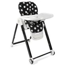 CHIC 4 BABY Hochstuhl CHIC4BABY "Aro, Dots black", Baby, Gr. B/H/T: 57cm x 100cm x 87cm, Kunstleder, schwarz (schwarz, weiß, schwarz), Kunststoff, Polyester, Stühle Treppenhochstuhl Hochstuhl Stuhl