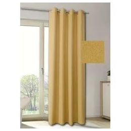 Vorhang my home "MAILAND", gelb, B:140cm H:235cm, Polyester, Gardinen, blickdicht, verschiedene Farben, 140 x 235, Sicht- und Lichtschutz