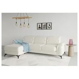Sit & More Ecksofa SIT & MORE "Sinatra L-Form", beige (creme), B:258cm H:85cm T:170cm, 98% Polyester, 2% Polyamid, Sofas, mit Recamiere, optional mit Kopfteilverstellung und Armteilfunktion