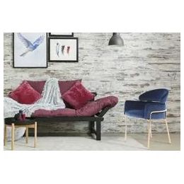 Esszimmerstuhl Kayoom "Elva, TOPSELLER", blau (blau, roségold), B:54cm H:79cm T:57cm, Polyester, Stühle, Polsterstuhl Esszimmerstuhl 4-Fuß-Stuhl