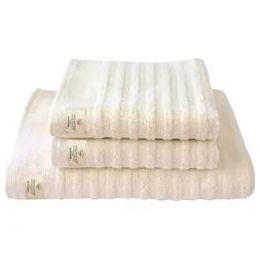 Handtuch Set Dyckhoff "Wecycled", beige (natur), 3 Stk., Walkfrottier, Walkfrottier, Walkfrottier, Handtücher, 2 Handtücher (50x100cm), 1 Duschtuch (70x140cm)