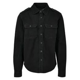 Langarmhemd BRANDIT "Brandit Herren Vintage Shirt", Herren, Gr. 3XL, US-Größen, schwarz, 100% Baumwolle, unifarben, normal, Hemden