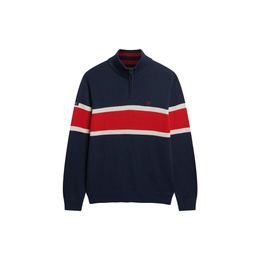 Superdry Pullover Herren Größe M nachtblau / rot / offwhite