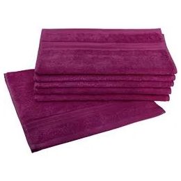 Gästehandtücher Dyckhoff "Siena", rot (vino), B:30cm L:50cm, Frottier, Obermaterial: 100% Baumwolle, Handtücher, mit Bordüre