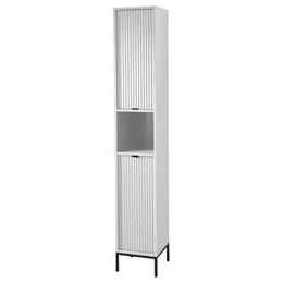Hochschrank BASIC BY BALCULINA "Lucera Hochschrank, Badezimmerschrank BxHxT 32x195x32", weiß (weiß matt), B:32cm H:195cm T:32cm, Holzwerkstoff, Schränke, Breite 32 cm, Tür L/R montierbar