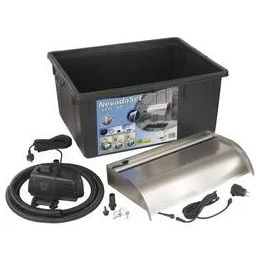 Ubbink Wasserfall "Nevada Set 60 cm / mit LED-Beleuchtung / inkl. Wasserbecken", silber, Wasserspiele, Komplettset