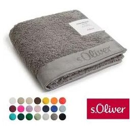 Handtuch s.Oliver "s.Oliver, Premium Qualität, 600 gr/m2, auch als Sets erhältlich", grau, B:50cm L:100cm, Walkfrottier, Baumwolle, Handtücher, große Farbauswahl, auch als Duschtuch, Waschhandschuh, Gästetuch